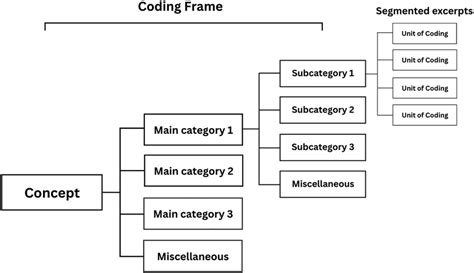 Diagram Of A Qca Coding Frame Each Concept Is Divided Into Main
