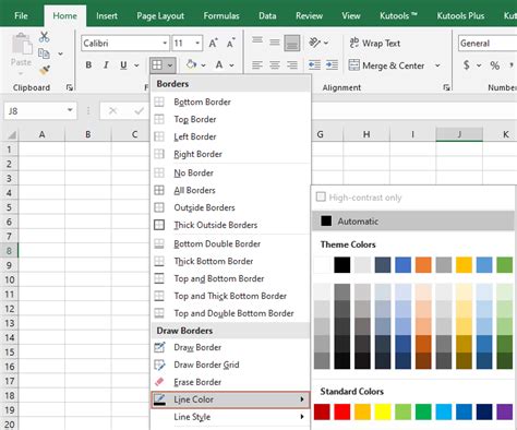 Microsoft Excel Borders And Shades In Microsoft Excel