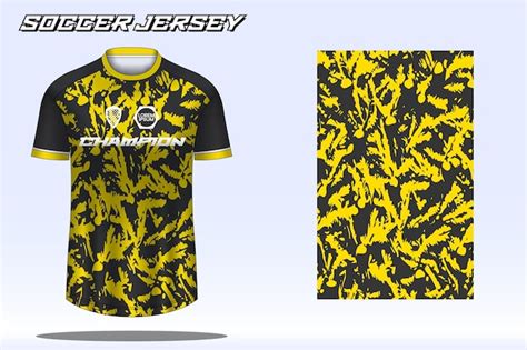 축구 유니폼 스포츠 유니폼 디자인 템플릿 프리미엄 벡터