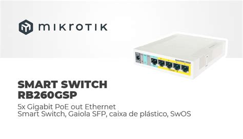 Mikrotik Smart Switch Rb260gsp Css106 1g 4p 1s Gb Poe