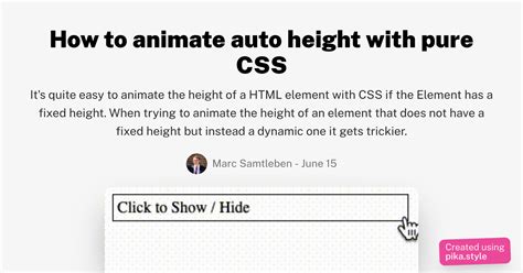 how to animate auto height with pure css marc samtleben