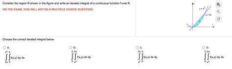 Solved Consider The Region R Shown In The Figure And Write Chegg