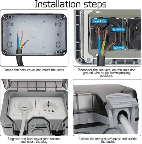 Ip66 Waterproof Outdoor Socket External Electrical Socket