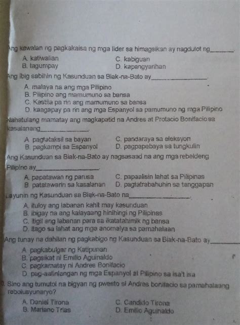 Panuto Basahin At Unawaing Mabuti Ang Bawat Pangungusap Isulat Ang