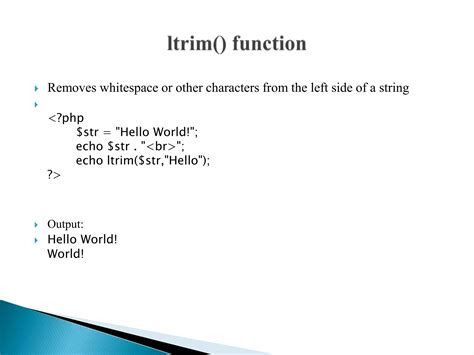 Presentation On Php String Function Part 1 Ppt