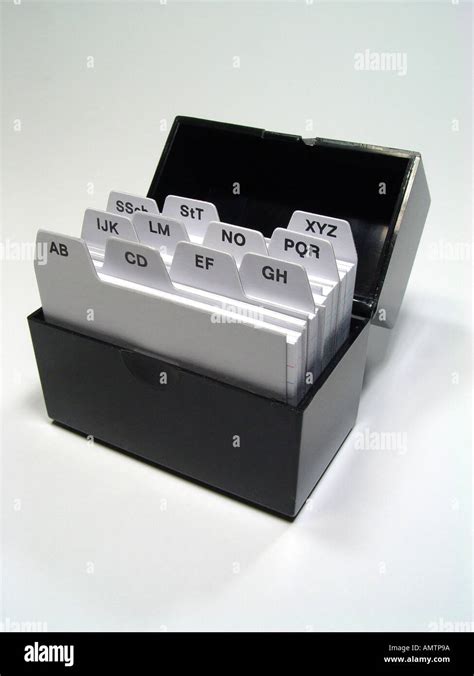 Card Index Box Stock Photo Alamy