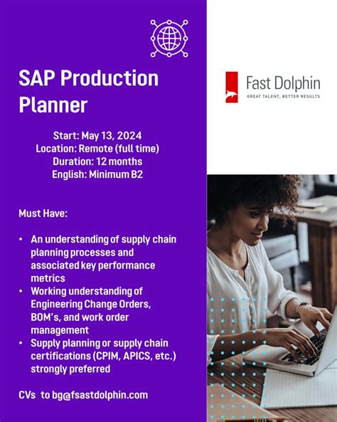 Fast Dolphin On Linkedin Opportunity Sap Productionplanner Supplychain English Latam