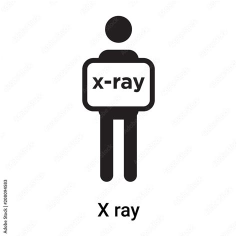 X ray icon vector sign and symbol isolated on white background, X ray ...