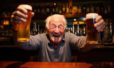 Premium Photo A Bearded Man Enjoying A Pint In A Cozy Bar Setting