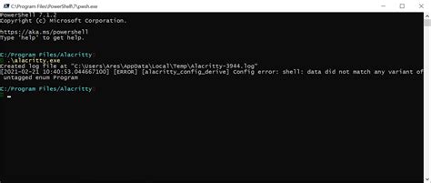 `shellprogram` Not Works · Issue 4817 · Alacrittyalacritty · Github