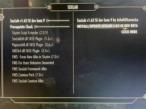 Unable To Gain Functionality In Game Technical Support Skyrim Special Edition Loverslab