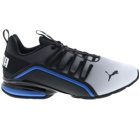 Puma Axelion Fade 37755501 Mens Gray Canvas Lace Up Athletic Running S