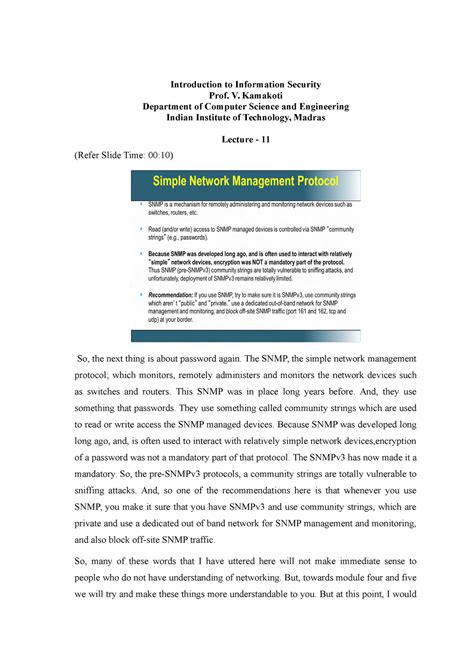 Lec11 Notes Introduction To Information Security Prof V Kamakoti