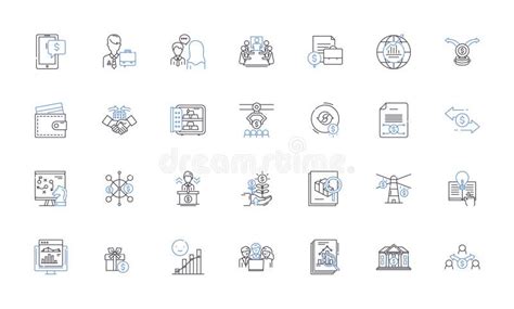 Strategic Planning Line Icons Collection Forecasting Vision Alignment Goals Objectives