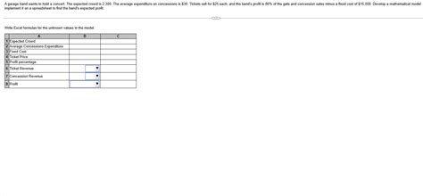 Solved Implement It On A Spreadsheet To Find The Bands