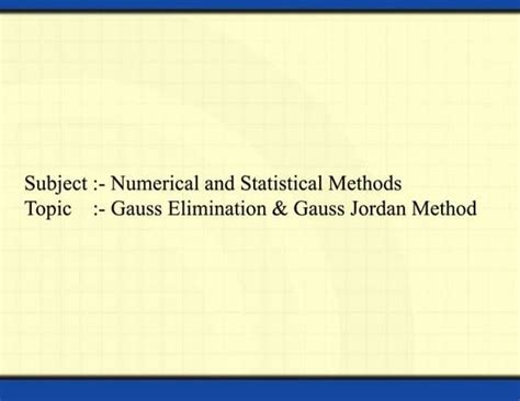 Jacobi Iteration Method Pptx Web Development Internet