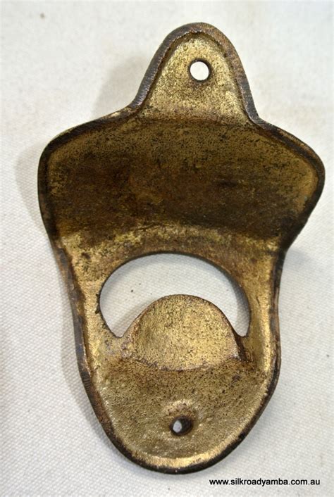 Coca Cola Bottle Opener Solid Brass Coke Works Aged Finish Screws