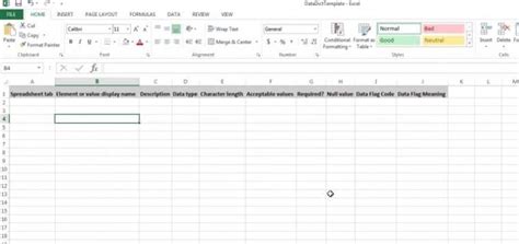 Business Data Dictionary Template Midi