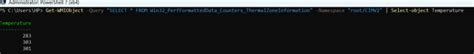 Find Cpu Temperature Using Powershell
