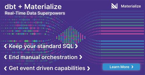 Materialize On Linkedin Real Time Dbt Materialize