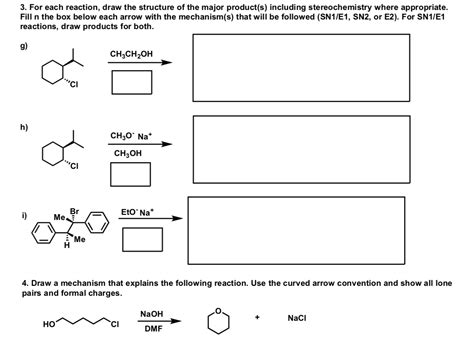 Solved For Each Reaction Draw The Structure Of The Major Chegg