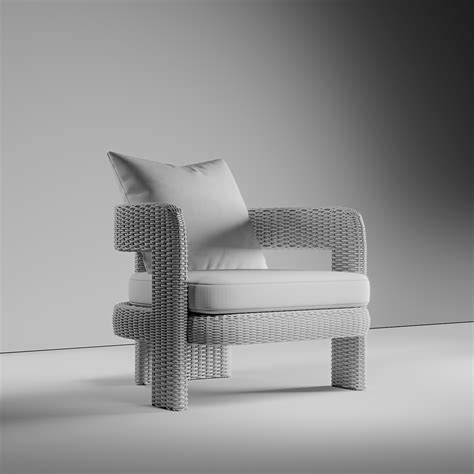 Hadler Accent Chair 3d Model Behance