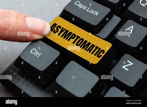 Text Caption Presenting Asymptomatic Internet Concept A Condition Or A Person Producing Or