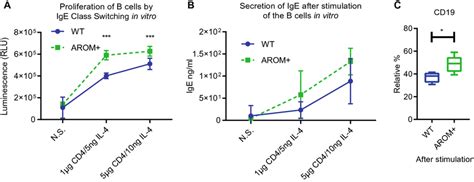 ige class switching was significantly enhanced in the splenocytes