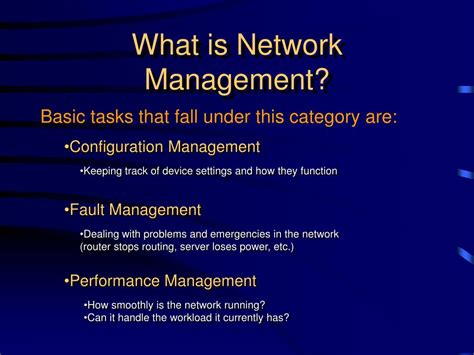 PPT What Is Network Management PowerPoint Presentation Free Download ID