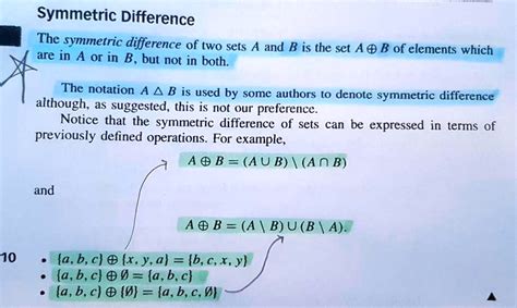 Solved The Symmetric Difference Of Two Sets A And B Is The Set A âˆ† B