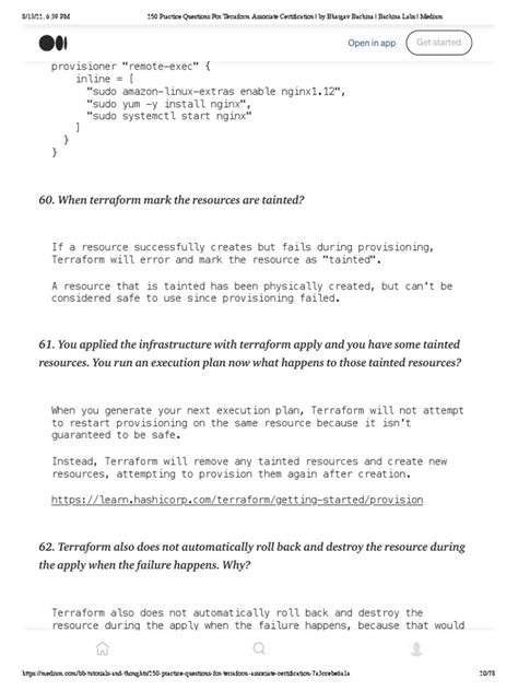 20 Practice Questions For Terraform Associate Certification By Bhargav Bachina Bachina Labs