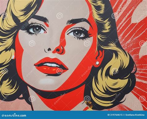 Roy Lichtenstein Style Ben Day Dot Halftones Comic Pop Art Housewife