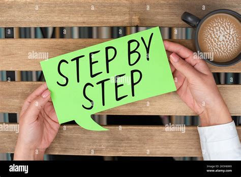 Inspiration Showing Sign Step By Step Word Written On Slow Progress