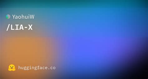 Yaohuiwlia X · Hugging Face