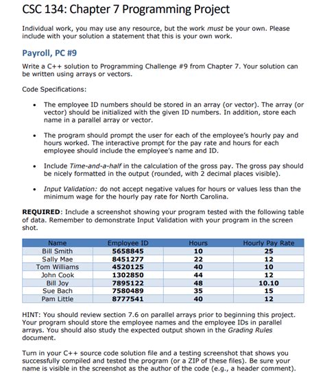 Solved Csc 134 Chapter 7 ﻿programming Projectindividual
