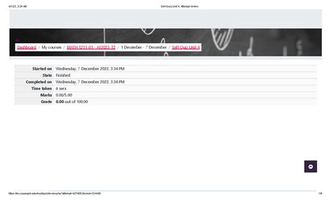 Self Quiz Unit 4 Attempt Review Part 3 Started On Wednesday 7 December 2022 334 Pm State