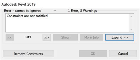 Costrains Are Not Satisfied When Export Smlx File Or Synchronize In Revit By Using Advance