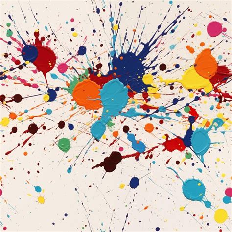 Premium Photo Seamless Pattern Color Splashes Blots And Lines On A White Background