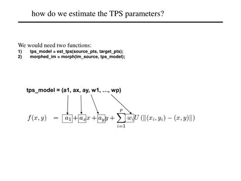 Ppt Image Morphing Thin Plate Spline Model Cse399b Spring 07 Computer Vision Powerpoint