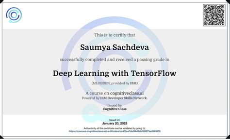 Saumya Sachdeva On Linkedin Deeplearning Tensorflow Ibm Ai Machinelearning Neuralnetworks