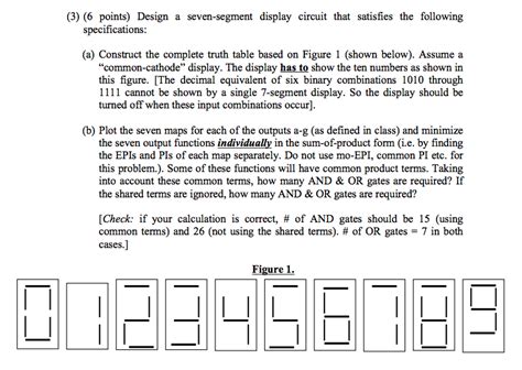 Solved Design A Seven Segment Display Circuit That Satisfies Chegg