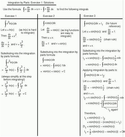 Integration Math100 Revision Exercises Resources Mathematics And Statistics University