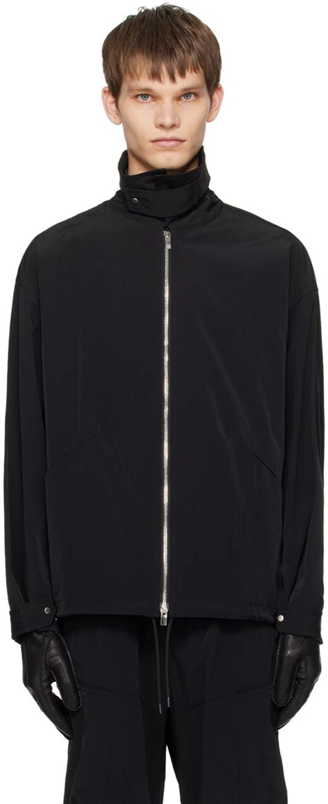 Black Drawstring Jacket By Attachment On Sale