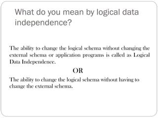 Dbms Logical Dependance PPT