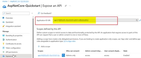 Not Able To Acquire Access Token In Aspnet Core Mvc Sample Code