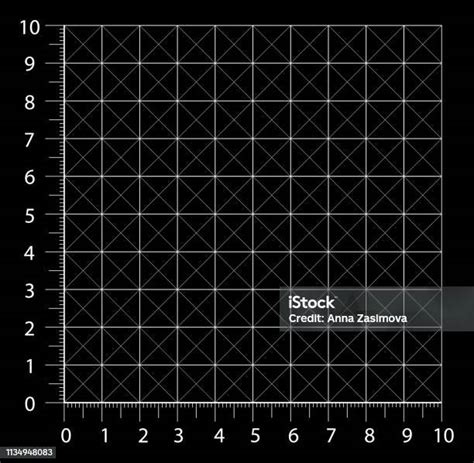 Measured Grid Graph Plotting Grid Corner Ruler With Sets Of Measurement