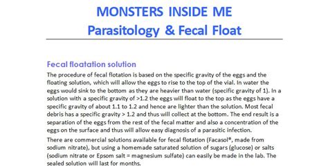 Parasitology Dr Olis Microbiology Online Laboratory Manual