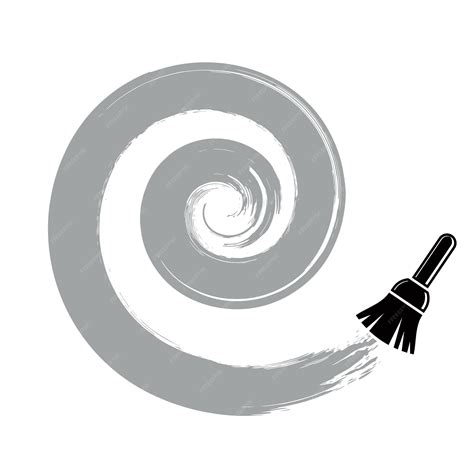 Premium Vector Spiral Curve Vector Illustration Brushed Circular Shape Monochrome Grunge