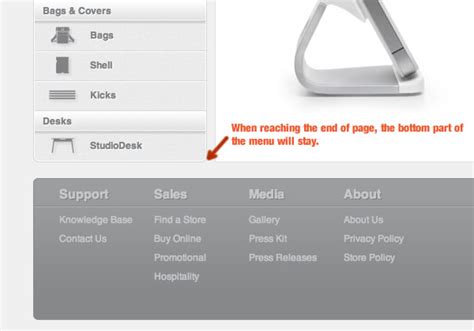 Creating Sticky Vertical Menu With JQuery Waypoints