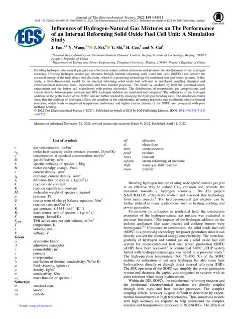 Influences Of Hydrogen Natural Gas Mixtures On The Performance Of An